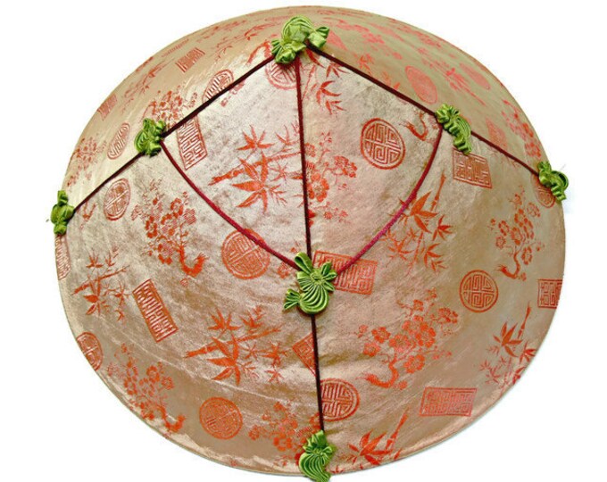 Chinese Coolie Hat - Vintage Conical Asian Rickshaw Sun Hat - Silk and ...