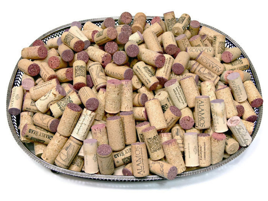 150 Wine Corks Used Real and Synthetic Cork Red Wine Stains | Etsy