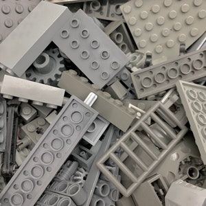 1 Pound Light and Dark Gray Legos, Lego Pieces With Tiles, Bricks ...