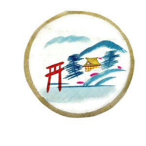 Hand Painted Chinese Coasters, Set of 12 Vintage 1940s Sheer Rounds ...