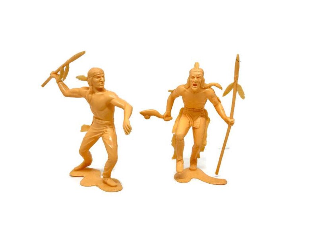 Indian Plastic Figurines, Vintage Louis Marx Cowboys and Indians 6 ...