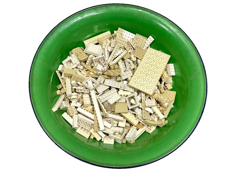 2 Pounds White & Beige Legos, Lego Pieces With Tiles, Bricks, Plates ...