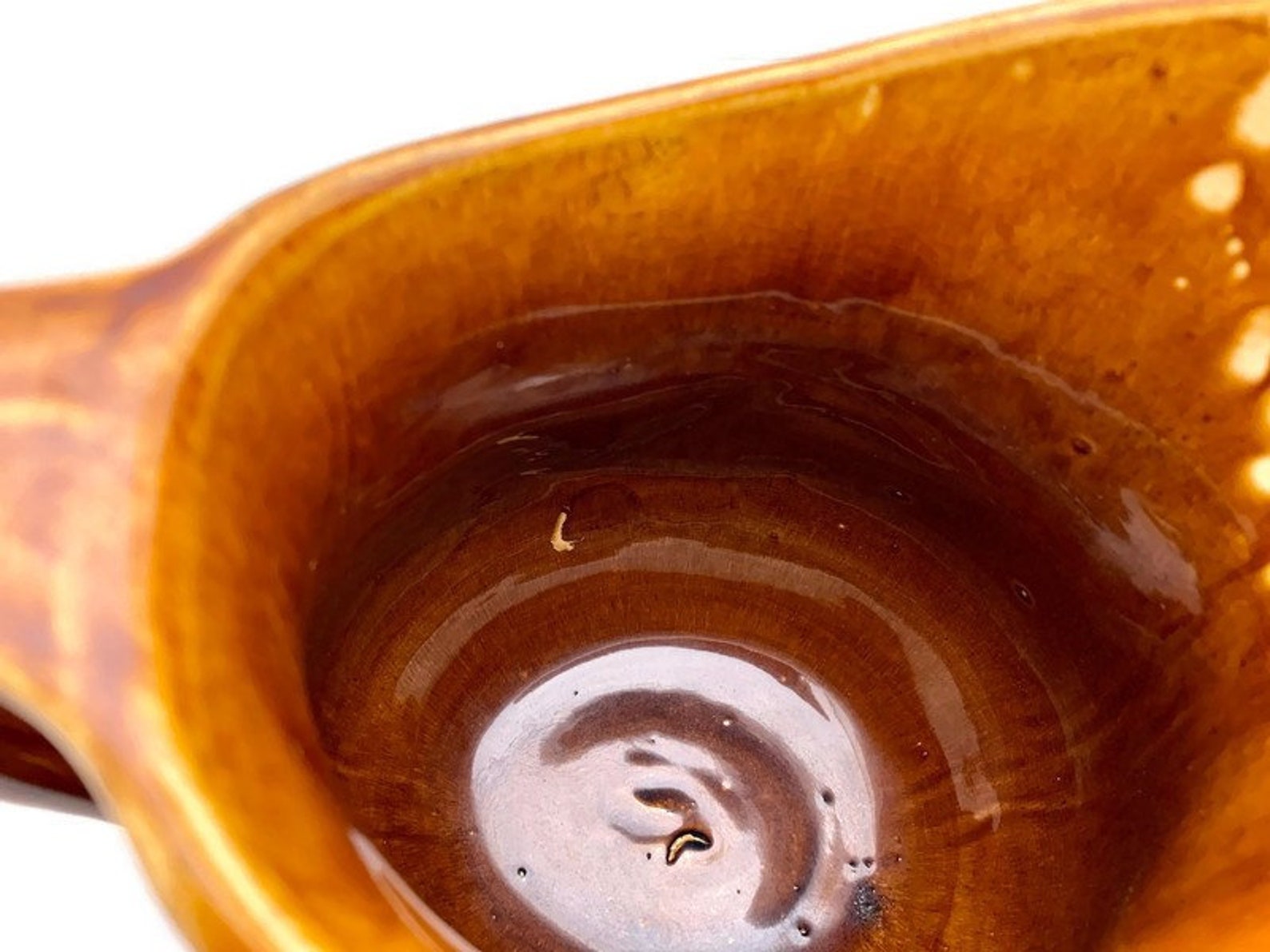 Antique Rockingham Pitcher Brown Glazed Pottery With Raised - Etsy