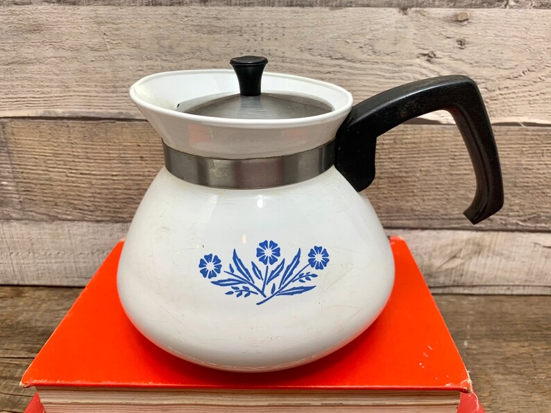 Corning Ware Blue Cornflower Tea Pot With Lid 6 Cups - Etsy