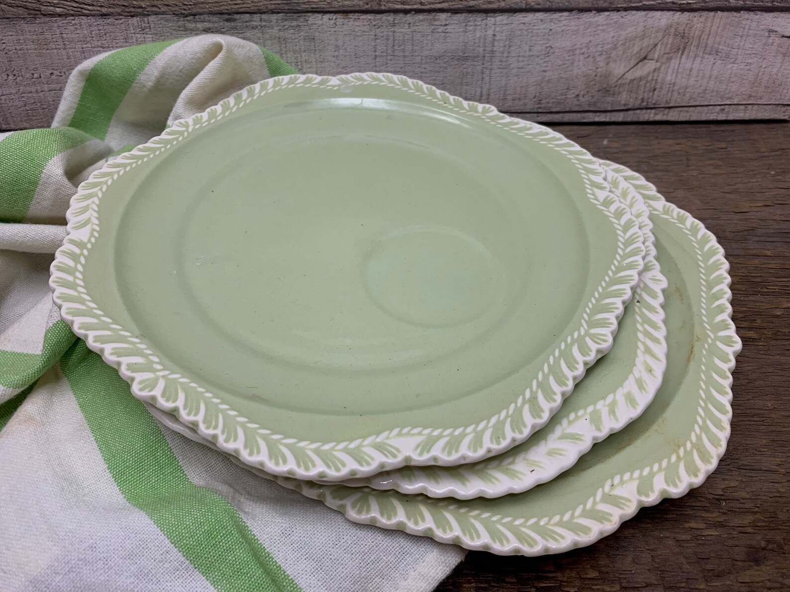 Harker Pottery Snack Plates Vintage Pate Sur Pate Harkerware - Etsy
