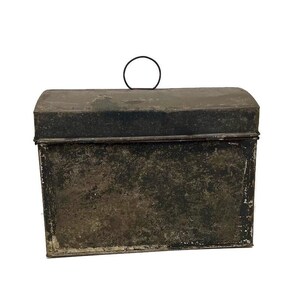 Antique Tin Document Box, 19th Century Handmade Tole Painted Box ...