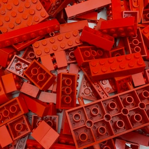 2 Pounds Red Legos, Lego Pieces With Tiles, Bricks, Plates & More - Etsy