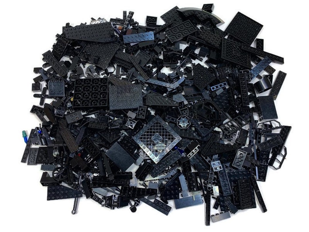 2 Pounds Black Legos, Lego Pieces With Tiles, Bricks, Plates & More - Etsy
