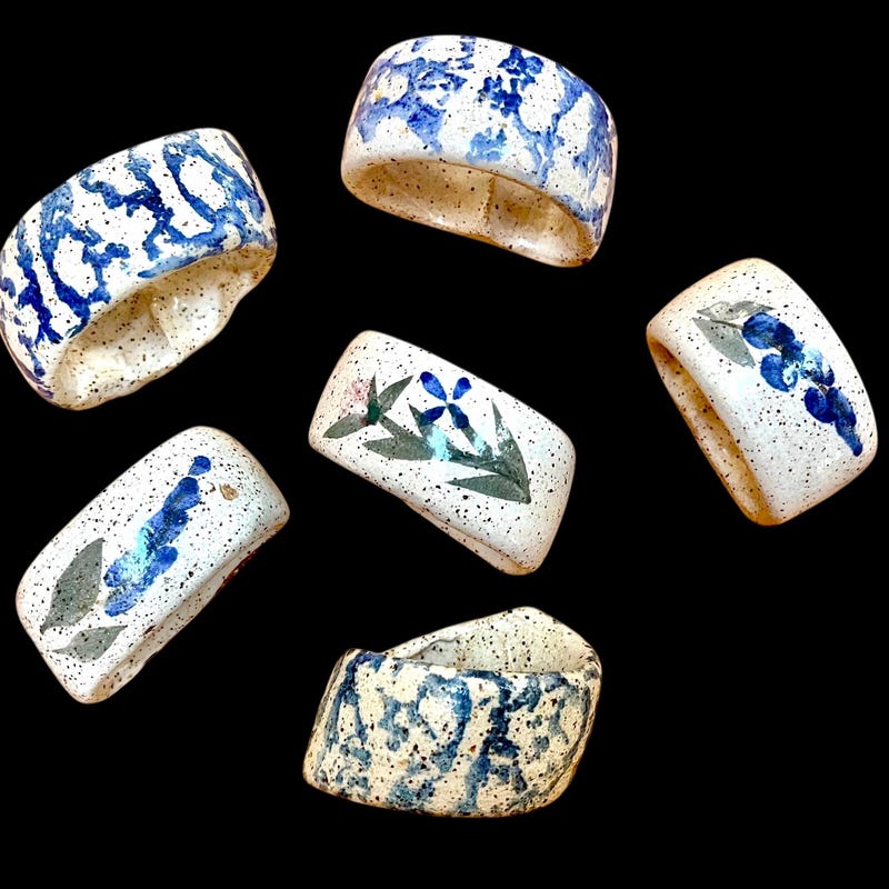 Pottery Napkins Rings - Etsy