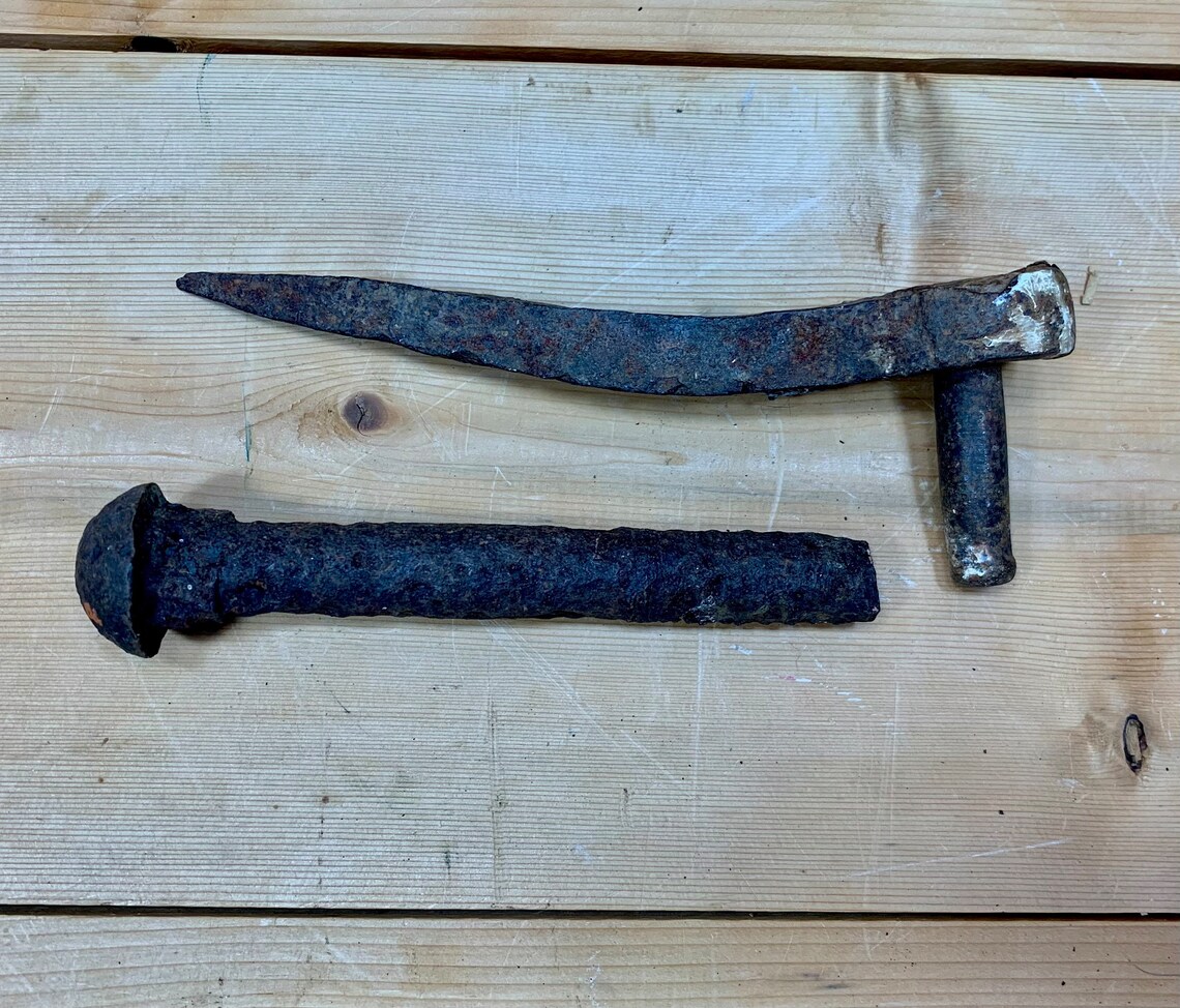 Antique Railroad Bolts & Spikes, Vintage Blacksmith Hardware for ...