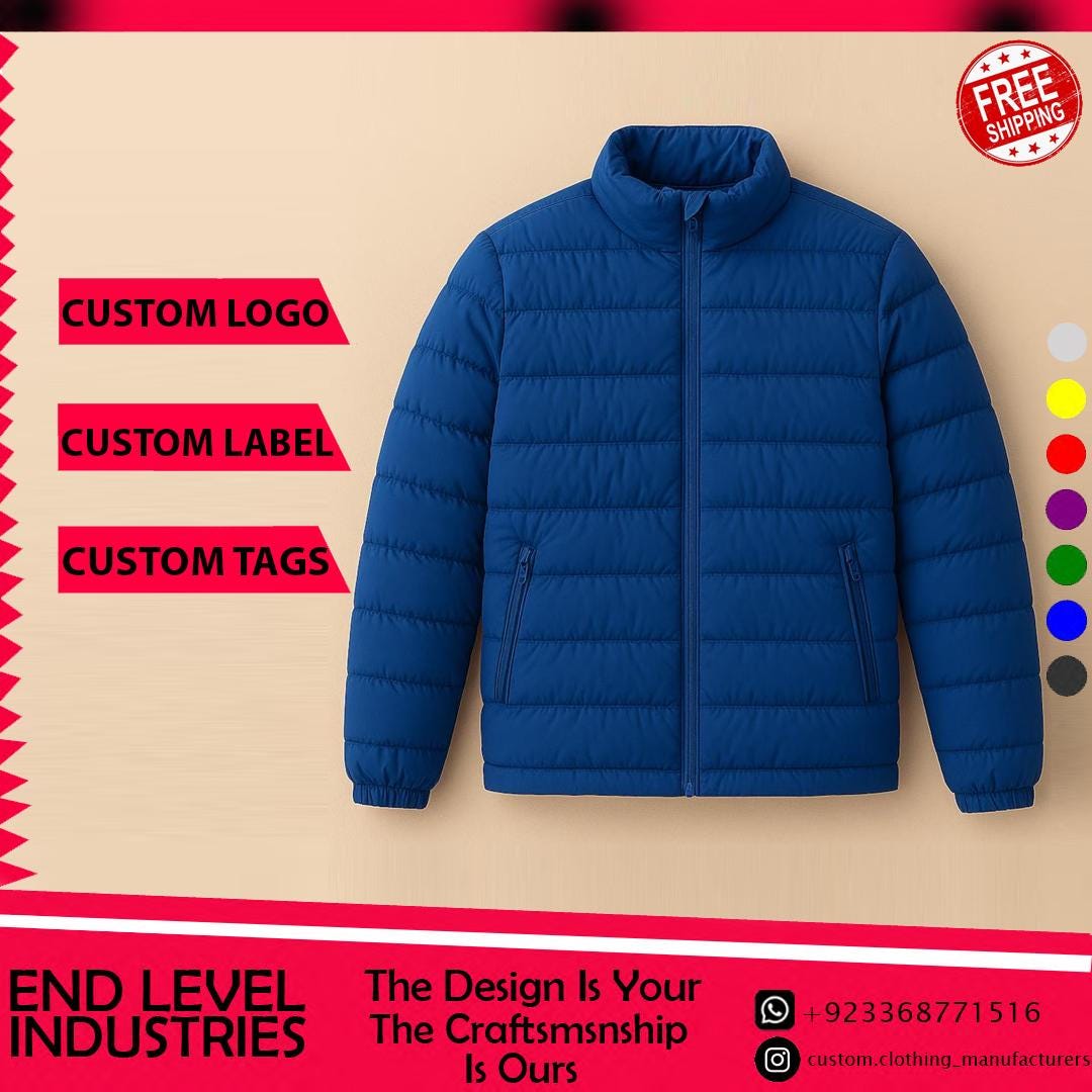 Customizable Puffer Jacket, Logo/label Design, Private Label - Etsy