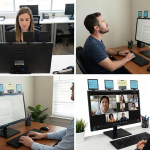 Clip-on Monitor Note Holder: Sticky and Plain Paper Note Display System ...