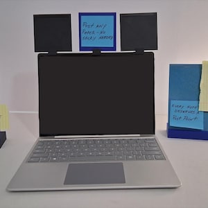 Clip-on Monitor Note Holder: Sticky and Plain Paper Note Display System ...