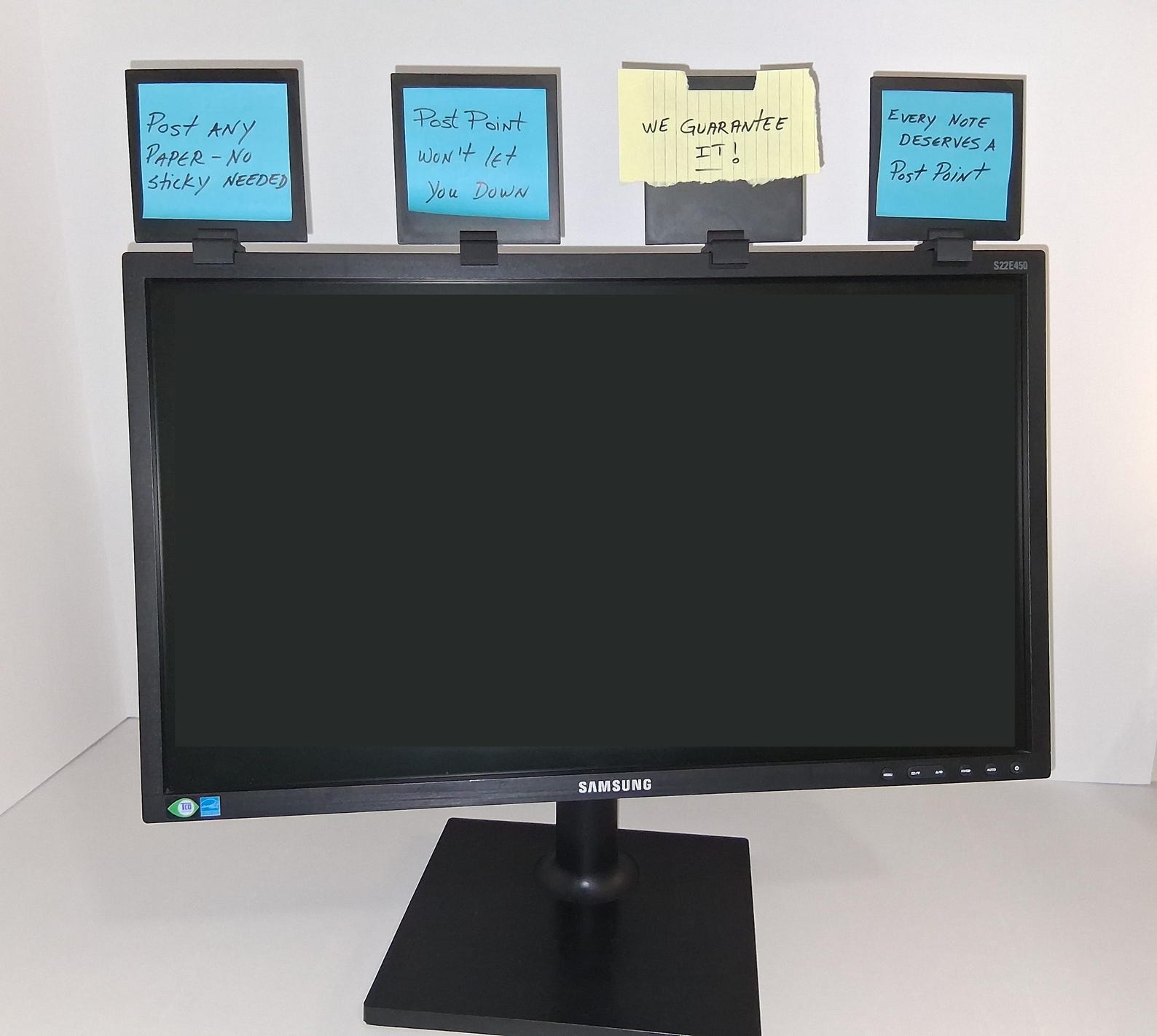 Clip-on Monitor Note Holder: Sticky and Plain Paper Note Display System ...