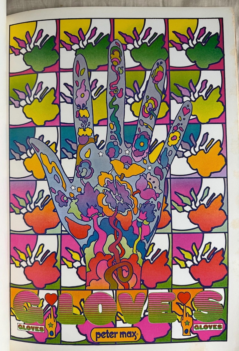 Vintage PETER MAX 1970 Poster Book. Includes Beautiful Peter Max ...