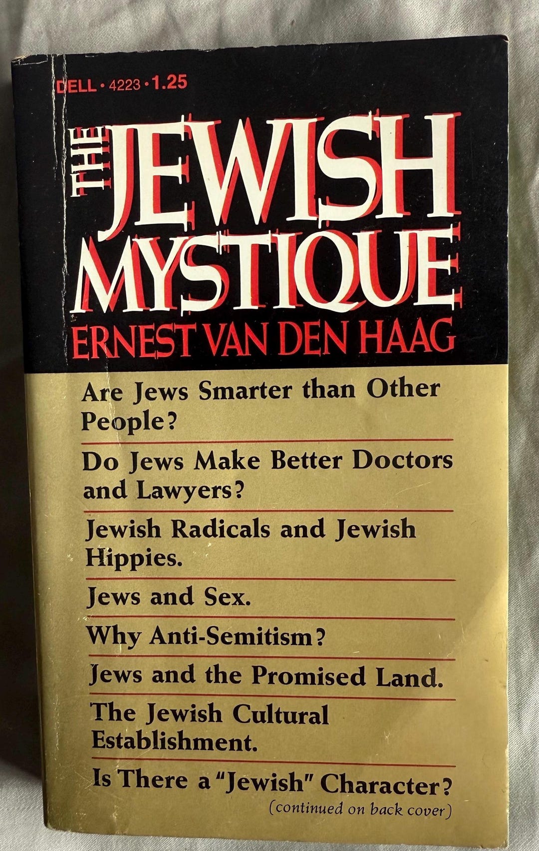 Vintage 1971 “the Jewish Mystique” by Ernest Van Den Haag. Excellent ...