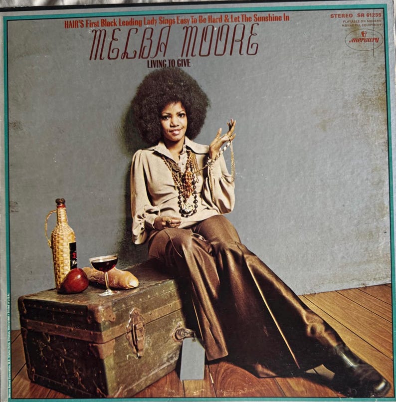 Vintage 1970 Melba Moore “living to Give” Excellent Condition. Hair’s ...