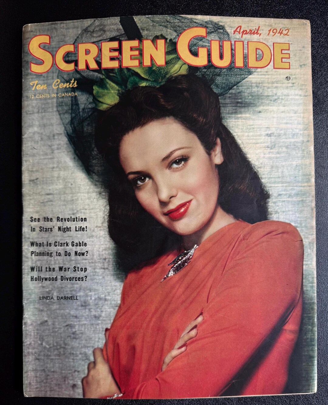 Vintage April 1942 Screen Guide: Linda Darnell Cover, Hollywood ...