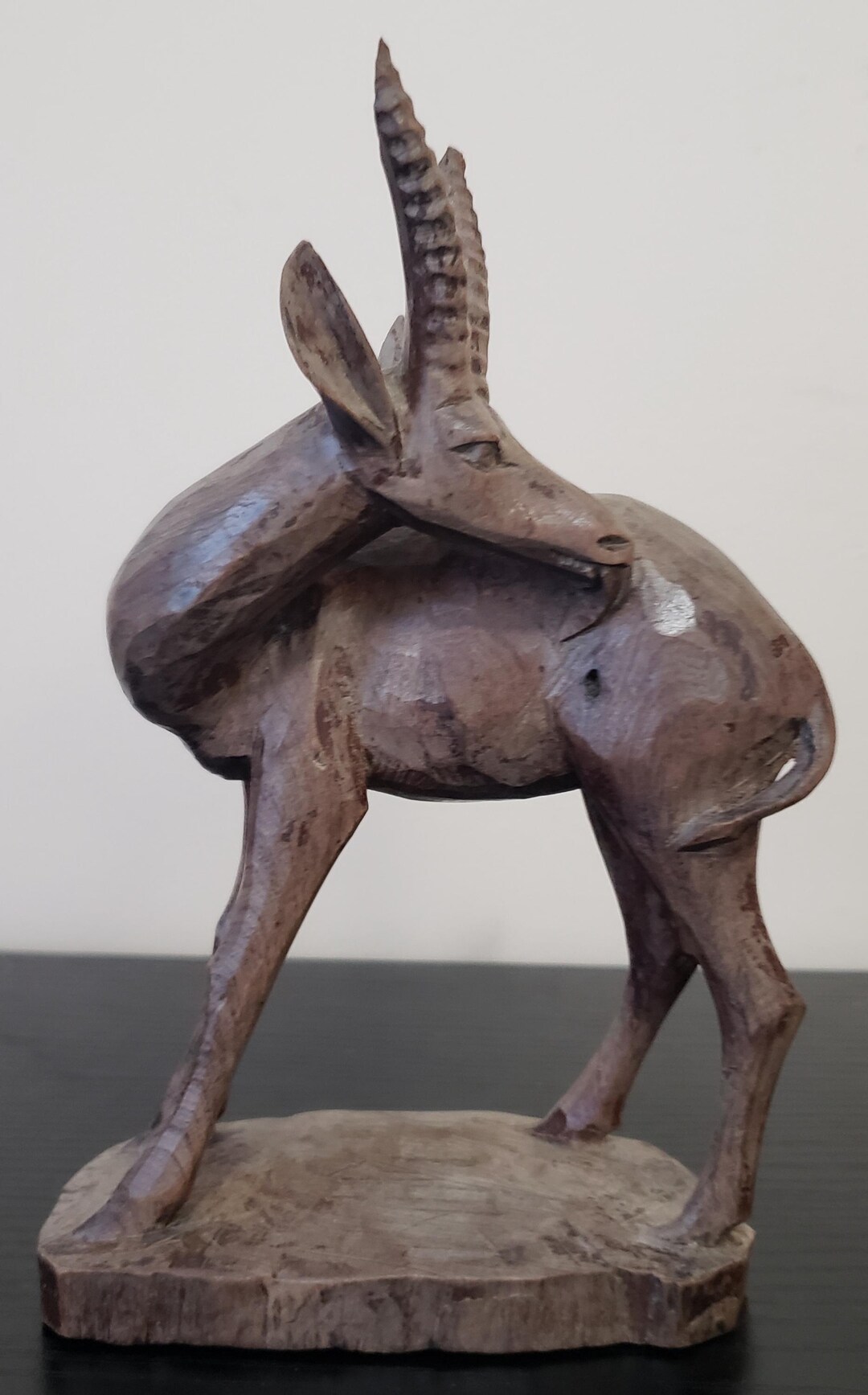 Wood Carved African Antelope Figure - Etsy