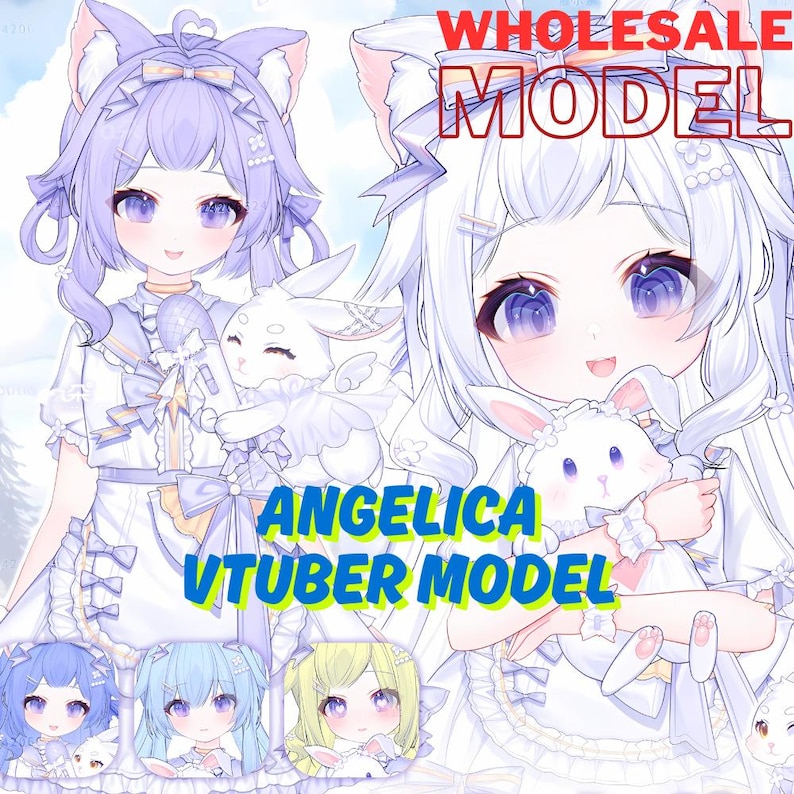 LIVE 2D Model Angelica Vtuber Model for Sell [premade Vtuber Model ...
