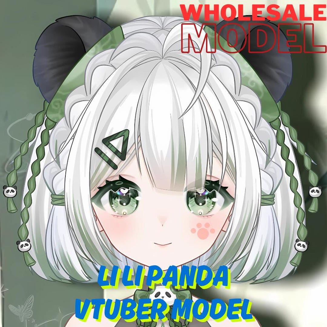 LIVE 2D Model Li Li Panda Vtuber Model for Sell [premade Vtuber Model ...
