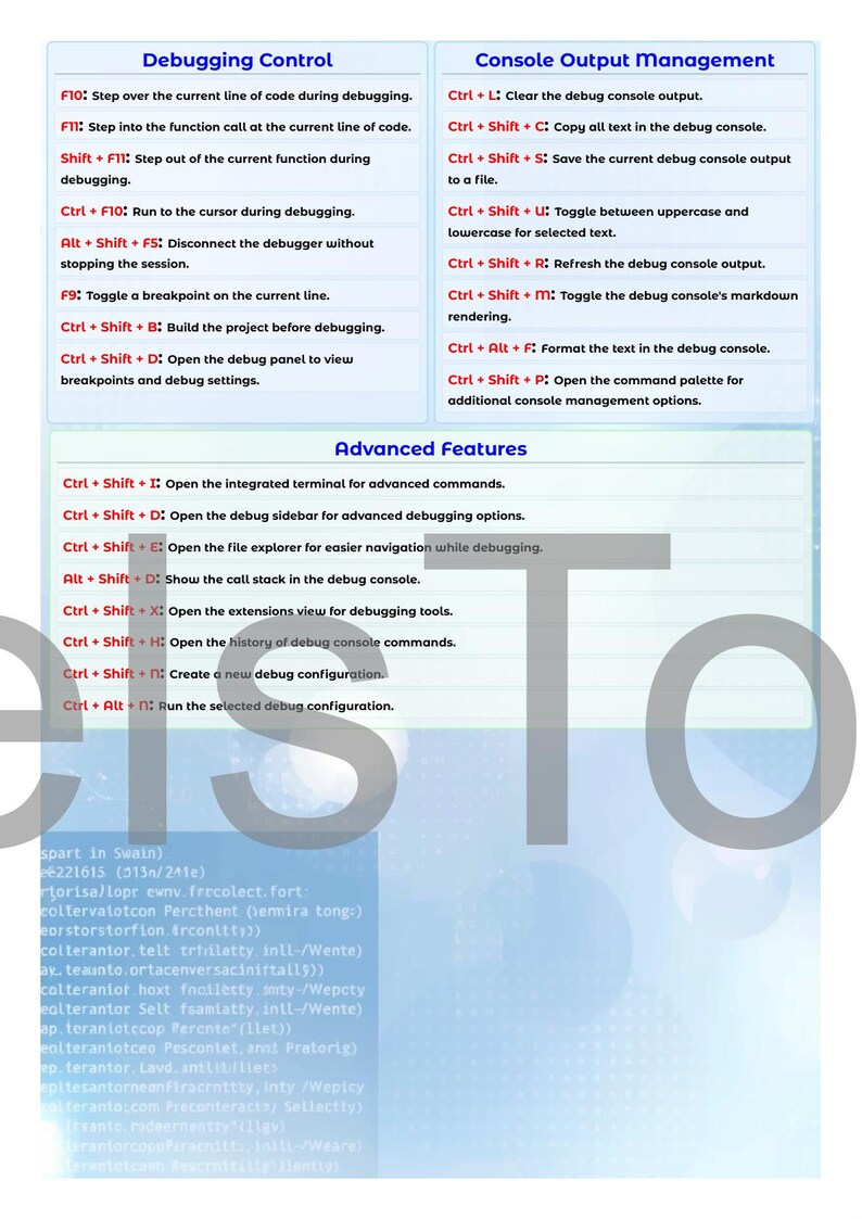 VS Code Cheat Sheets Bundle (20 Pdfs) - Etsy