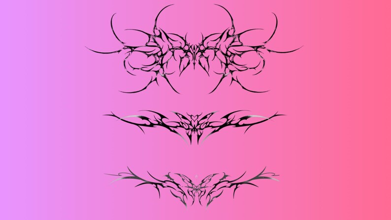 100 Blackwork Tramp Stamp Tattoo Brush for Procreate | Tribal ...