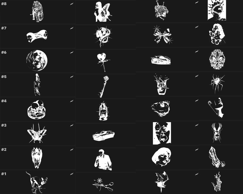 Procreate Brushes | Tattoo Stamps | Blackwork Tattoo Flash | Procreate ...