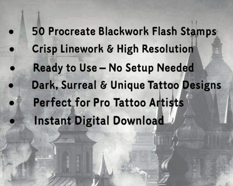Procreate Brushes | Tattoo Stamps | Blackwork Tattoo Flash | Procreate ...