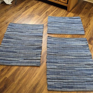Handwoven Denim Rag Rug From Blue Jeans - Multiple to Choose From - Etsy