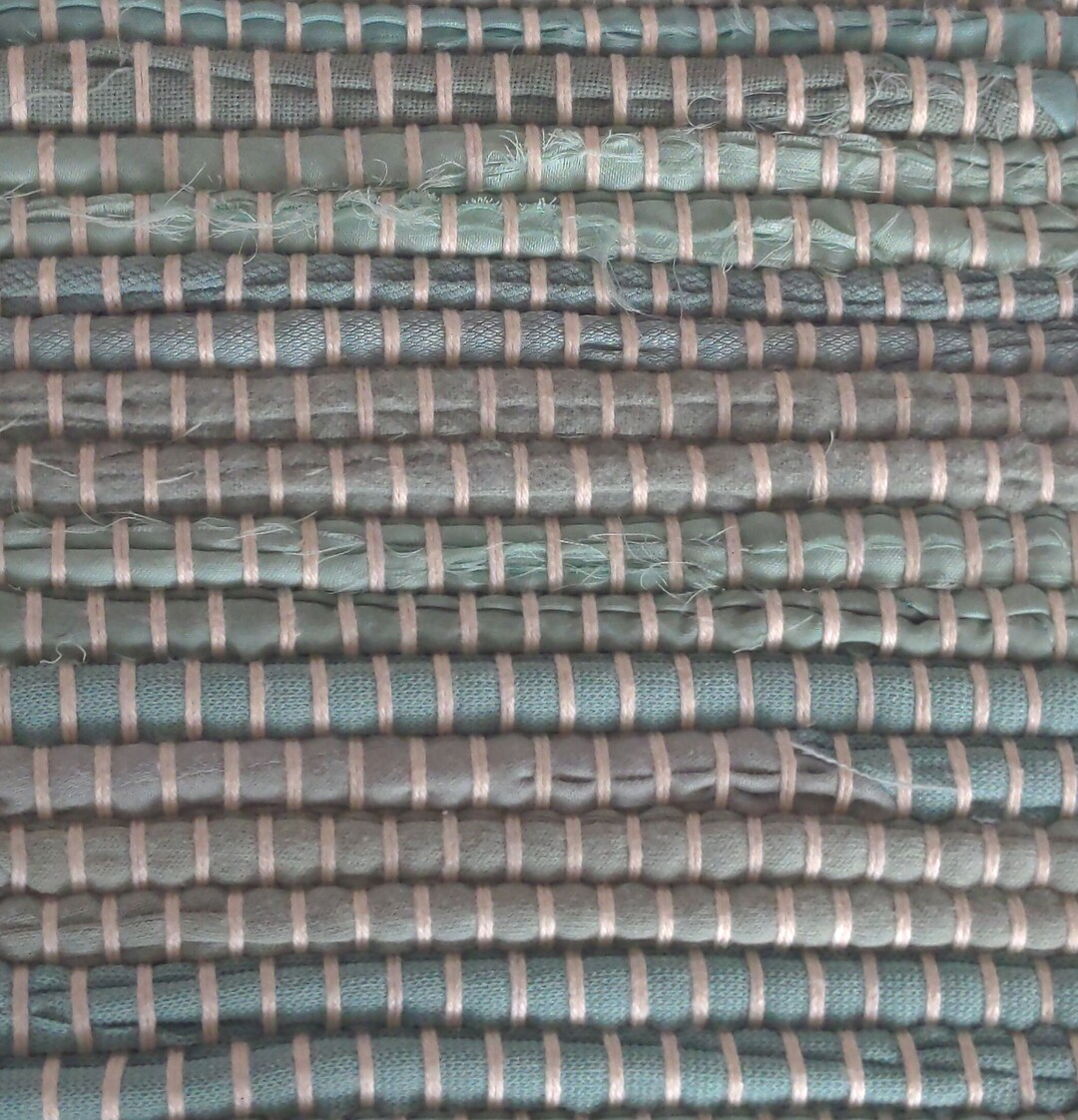 Coastal Handwoven Teal and Blue Green Rag Rug for Beach House Decor - Etsy