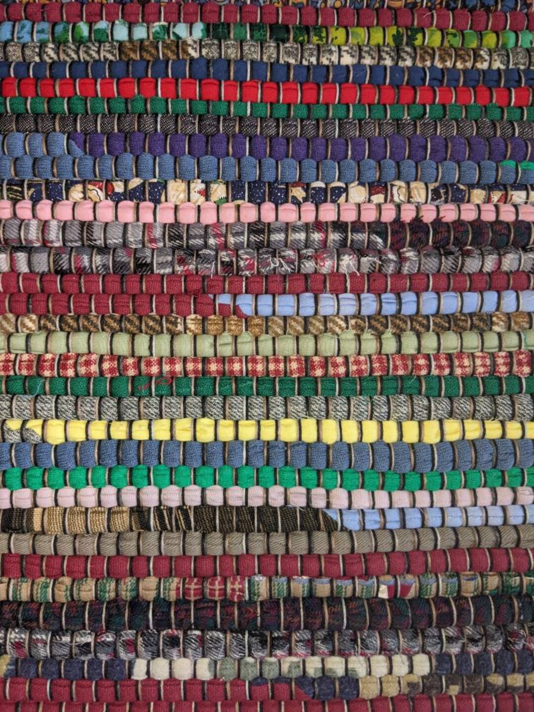 Handwoven Rag Rug, Colorful Rug, Hit and Miss Rug, Multiple Sizes and ...