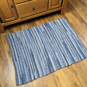 Handwoven Denim Rag Rug From Blue Jeans - Multiple to Choose From - Etsy