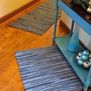 Handwoven Denim Rag Rug From Blue Jeans - Multiple to Choose From - Etsy