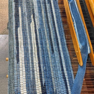 Handwoven Denim Rag Rug From Blue Jeans - Multiple to Choose From - Etsy