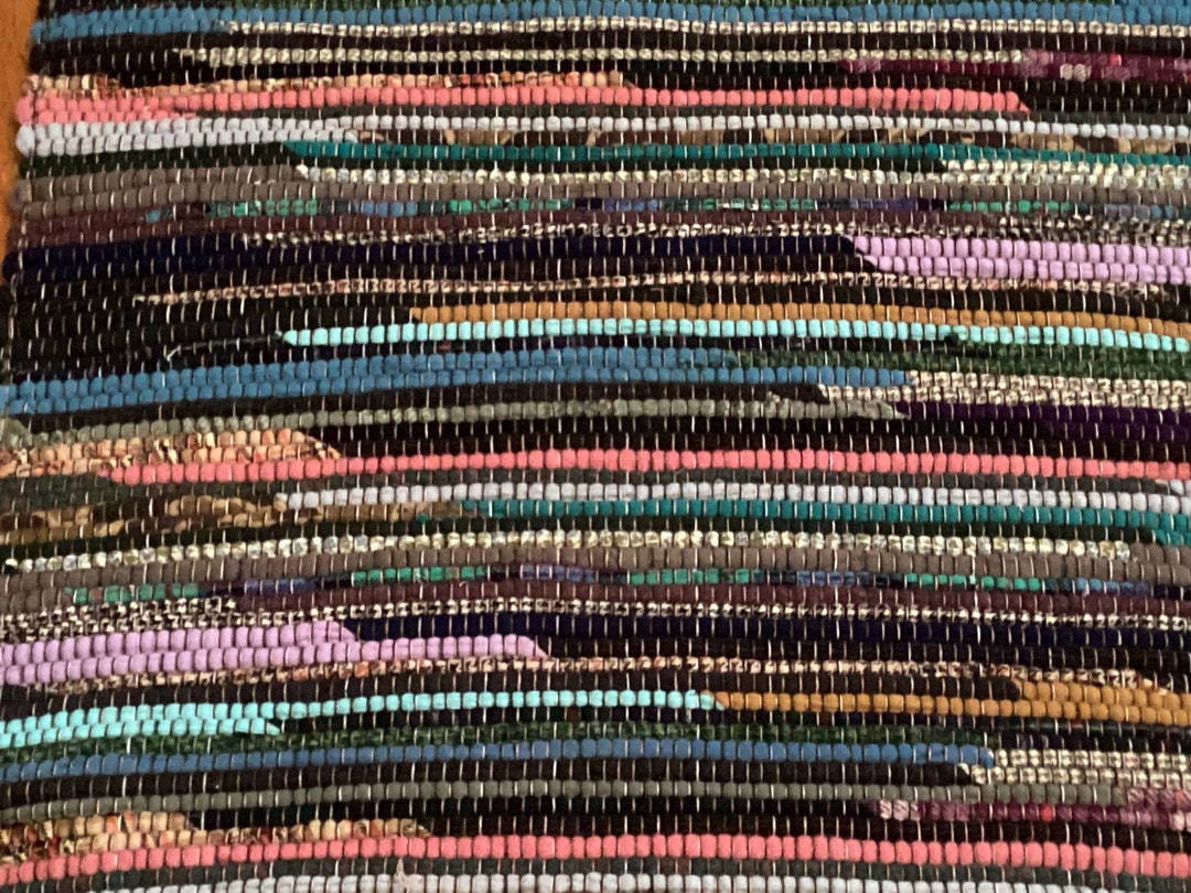 Multicolor Wool Rug, Hit and Miss Rug, Multiple Available - Etsy
