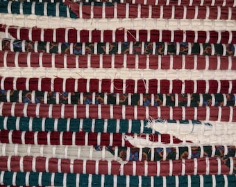 Burgundy Green Rug - Etsy