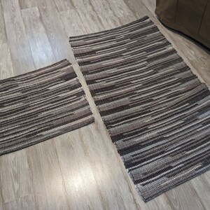 Handwoven Rag Rug Woven Gray Throw Rug Two Avalable - Etsy