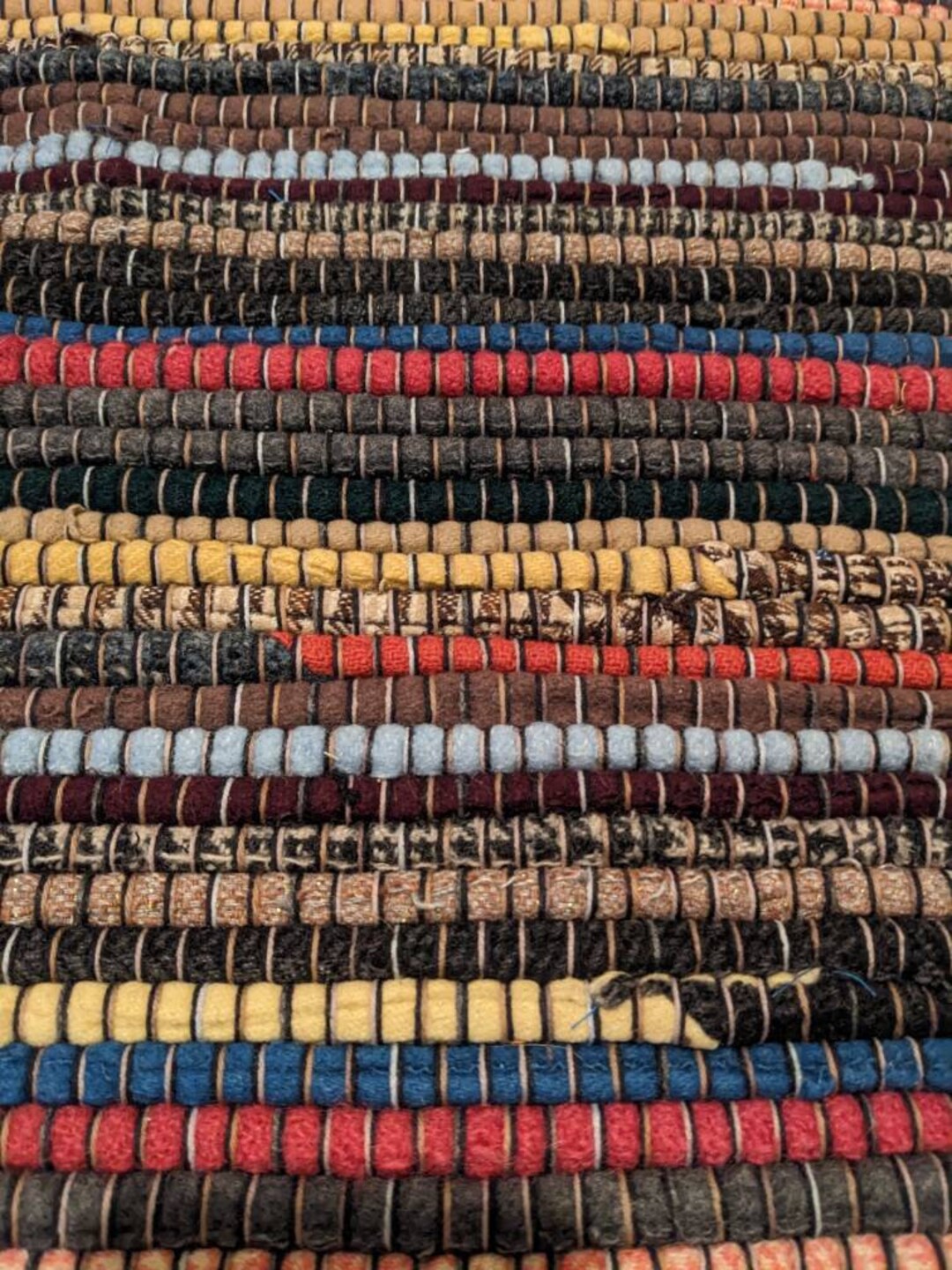 Multicolor Wool Rug - Hit and Miss Rug - Multiple Available - Etsy