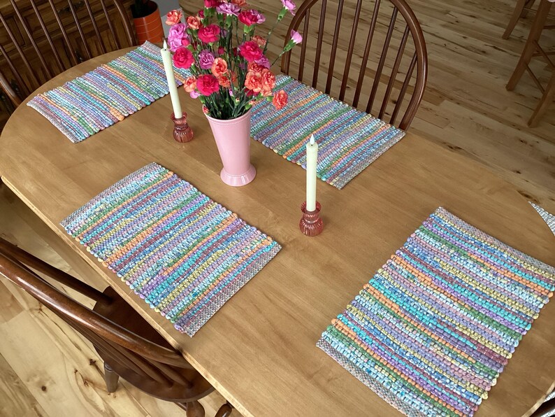 Set of 2 Handwoven Placemats With Matching Table Runner - Multiple ...