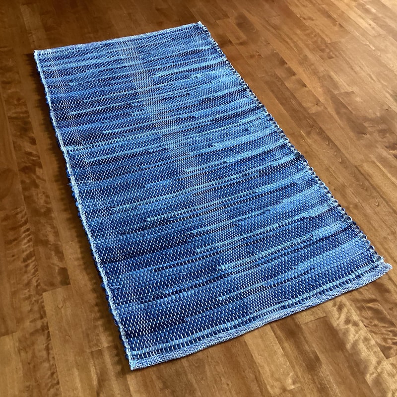 Blue Round Rug - Etsy