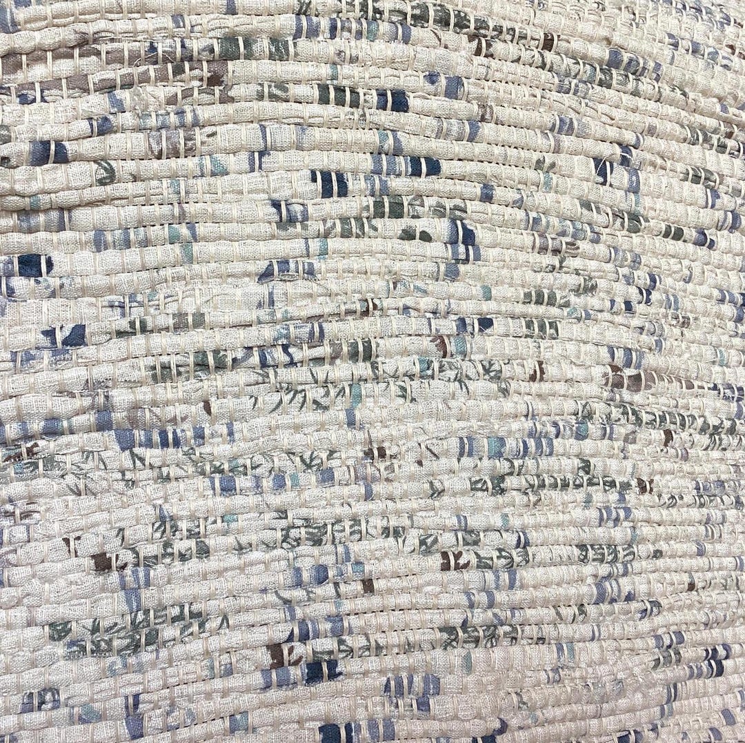 Woven Rag Rug White Blue and Sage Green Home Decor 40x19.5 - Etsy