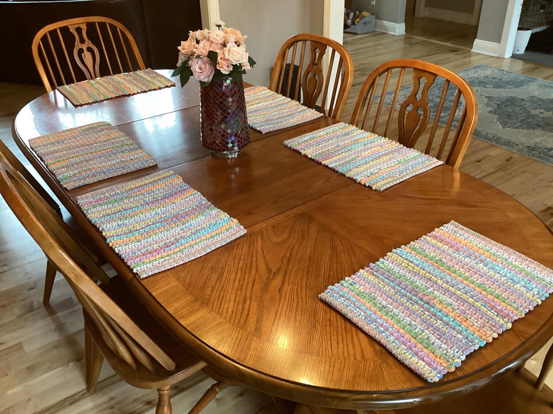 Set of 2 Handwoven Placemats With Matching Table Runner - Multiple ...
