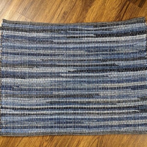 Handwoven Denim Rag Rug From Blue Jeans - Multiple to Choose From - Etsy
