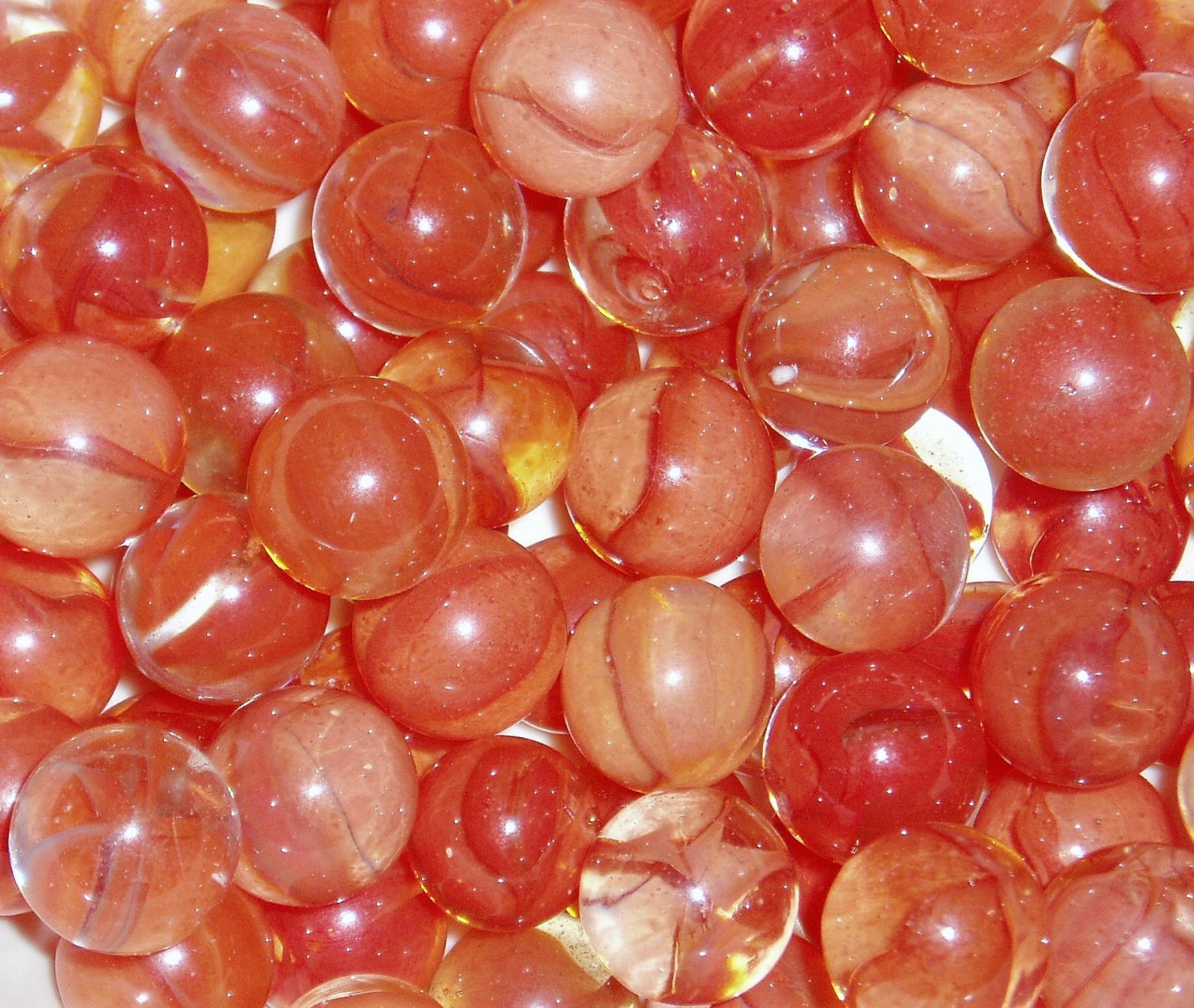Vintage Cat's-eyes Marbles X 30, Red-orange - Etsy