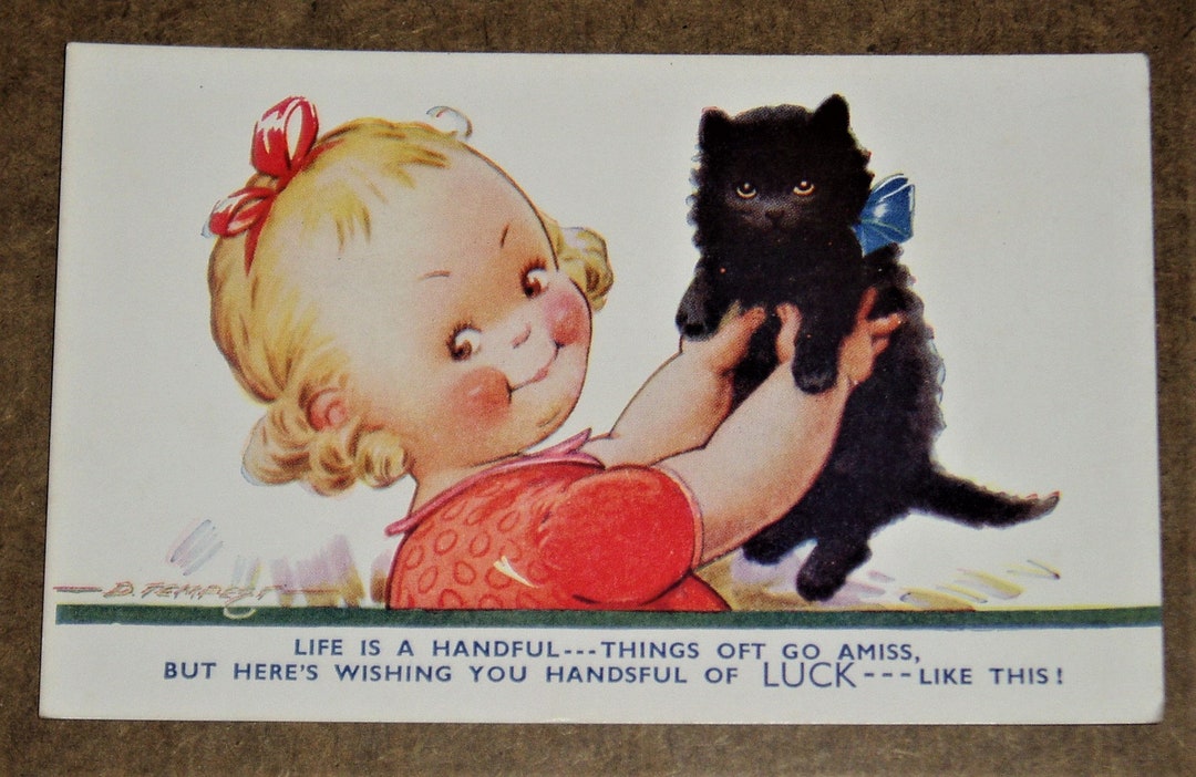 Antique Postcard, Good Luck, Bamforth L-8, 2nd Card Ships Free - Etsy