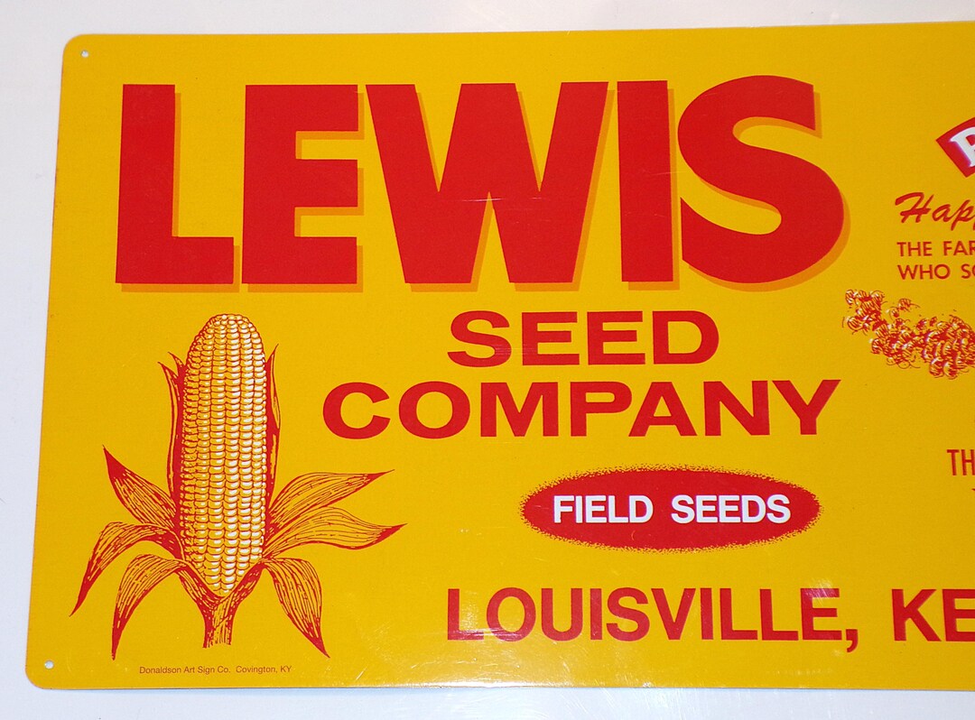 Metal Sign, Lewis Seed Company, Louisville Kentucky - Etsy