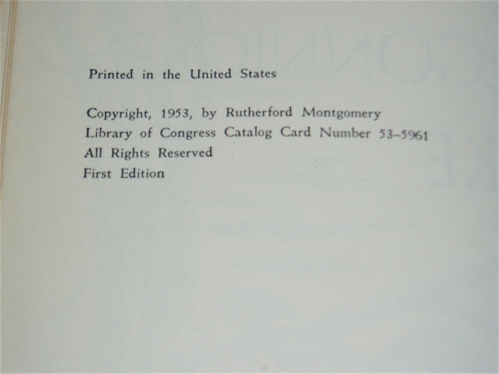 First Edition Mcgonnigle's Lake Rutherford Montgomery - Etsy