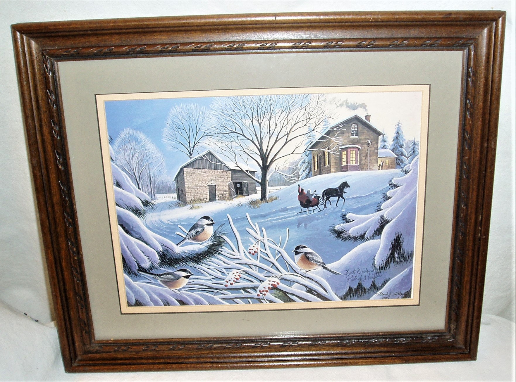 Framed Autographed Print Patrick J. Costello Winter Scene - Etsy UK