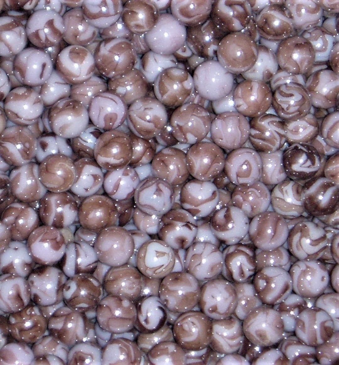 100 Champion Marbles, Brown on Purple Swirls - Etsy